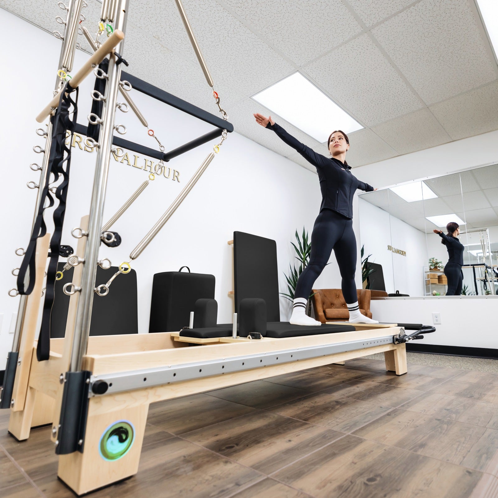 Nano Elite Half Trapeze - Adjustable Studio Pilates Reformer with Towe ...
