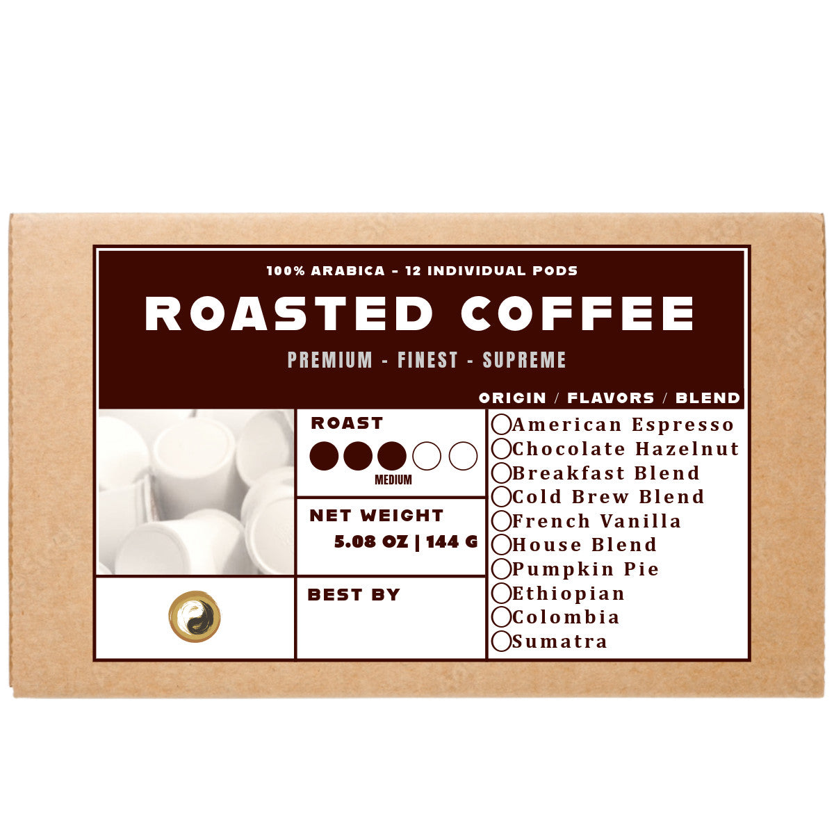 5LB Specialty Whole Bean and Ground Coffee Supreme Finest Artisan for ...
