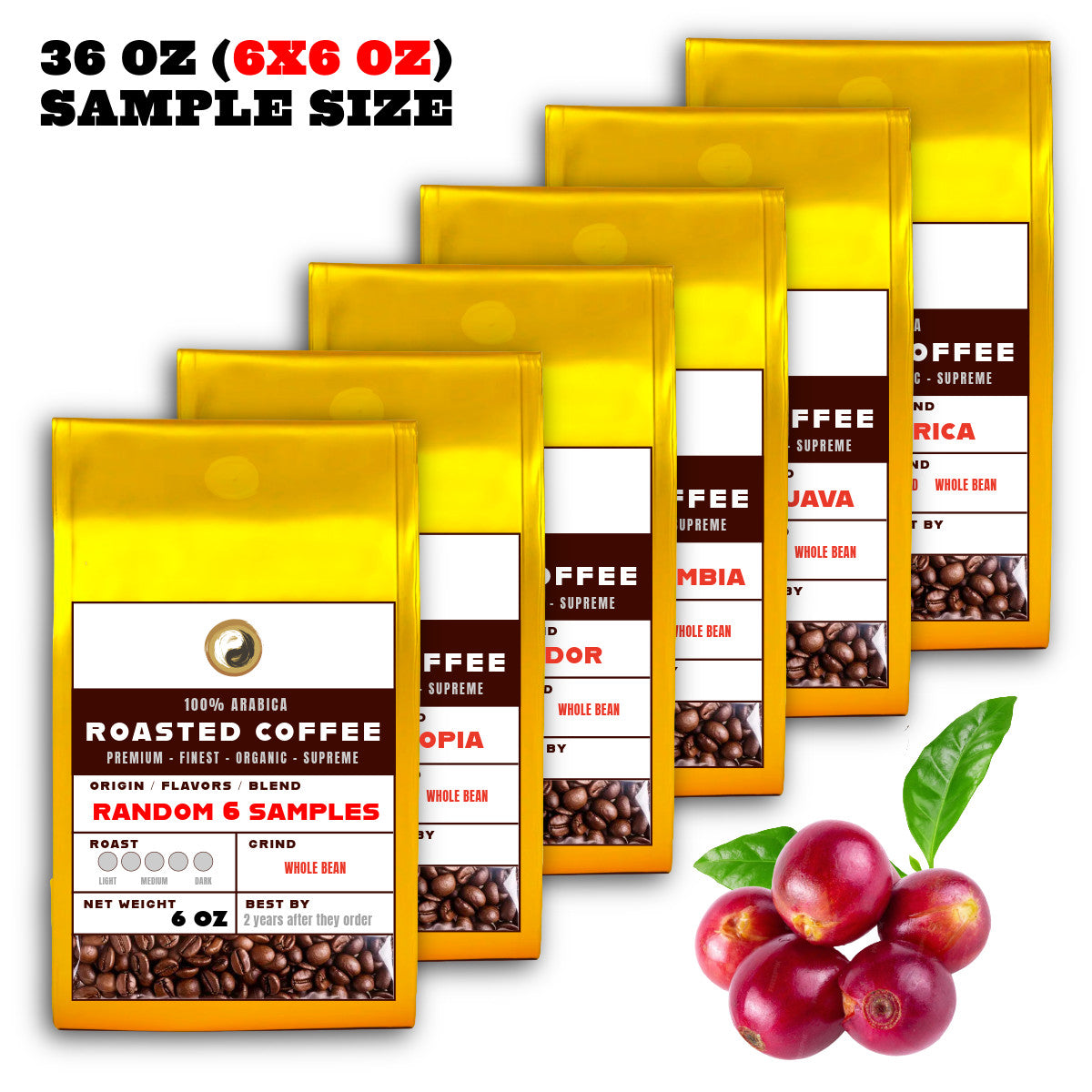 5LB Specialty Whole Bean and Ground Coffee Supreme Finest Artisan for ...